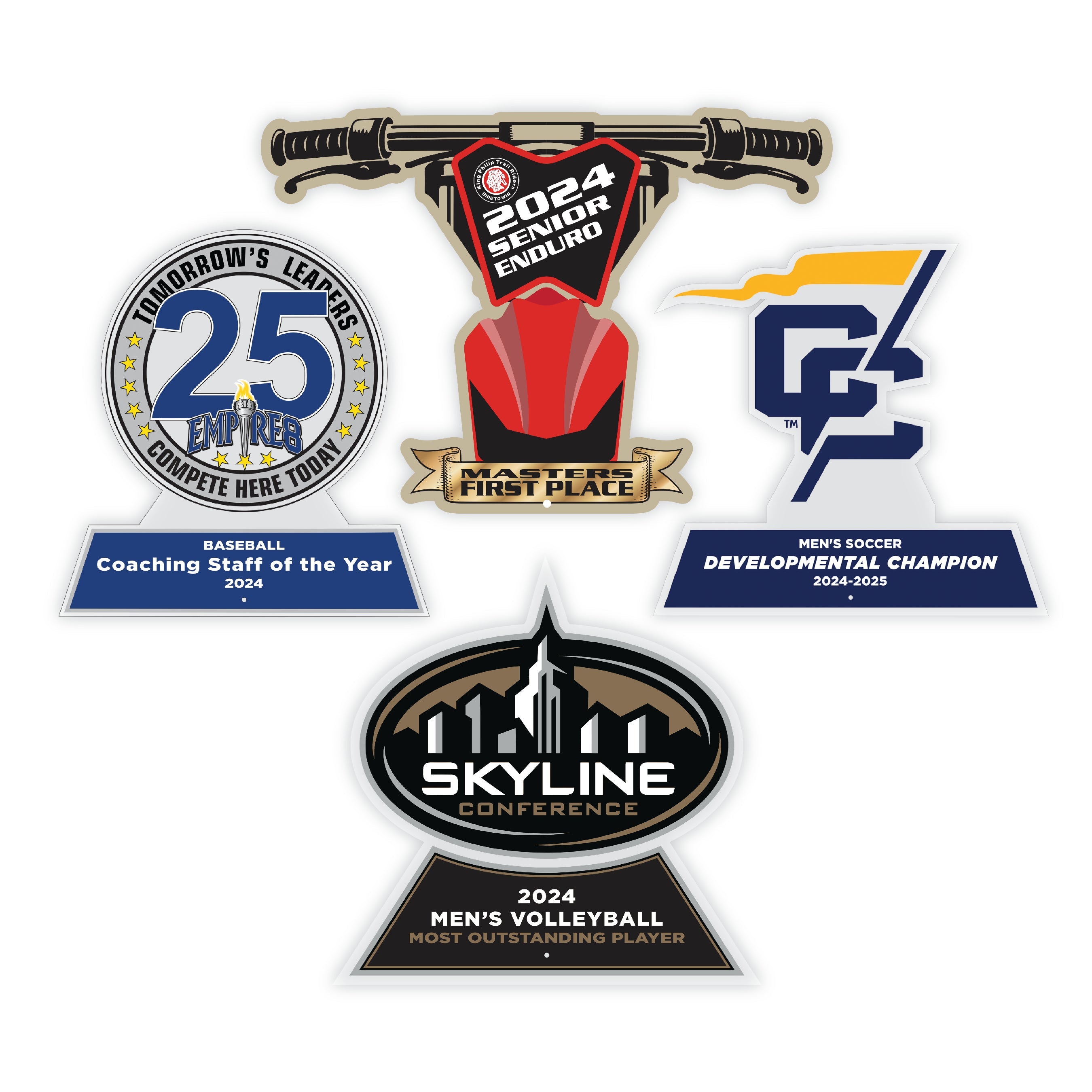 Acrylic Peg Stands – Championship Award-Guys